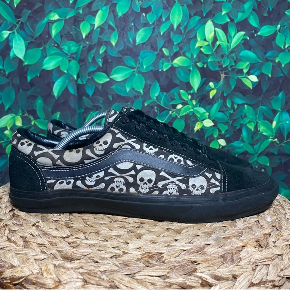 Vans Shoes Vans Old Skool Skull Cross Bones Black Grey Poshmark